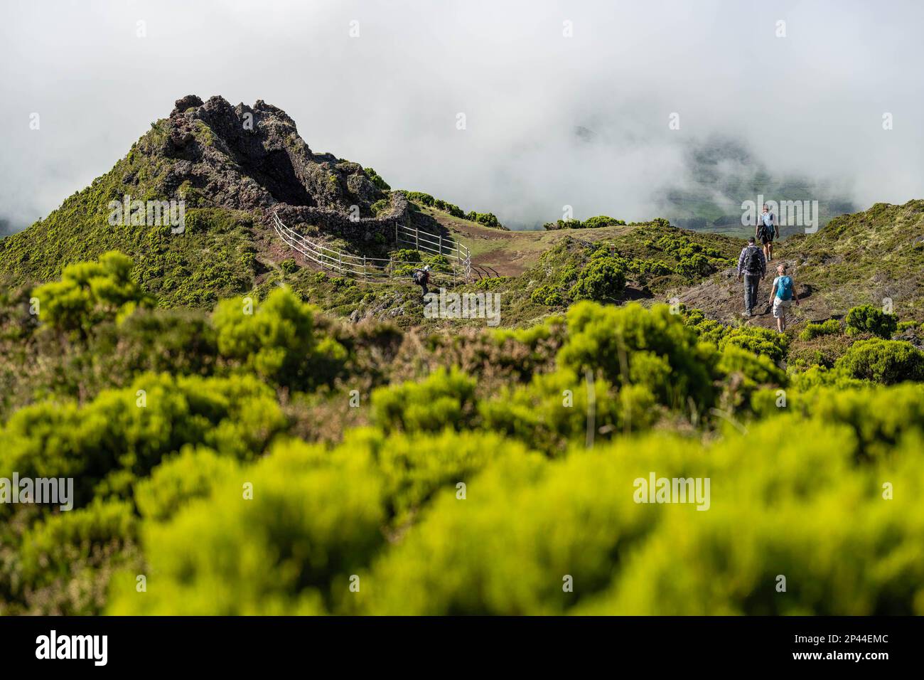 Pico Island, Azores, Portugal. 8th Oct, 2022. Hikers seen exploring the ...