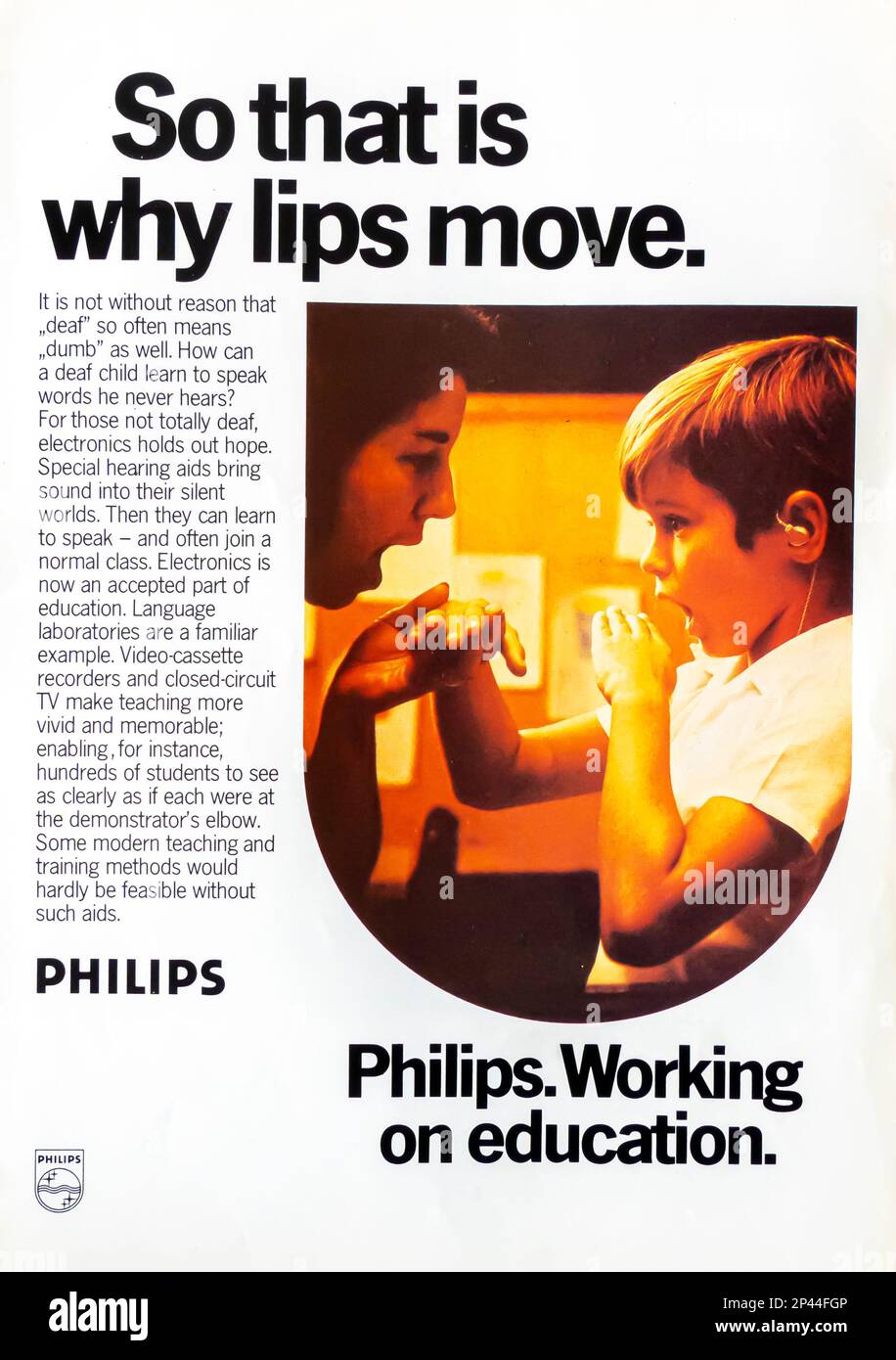 Philips electronics advert in a Natgeo magazine January 1979 Stock ...
