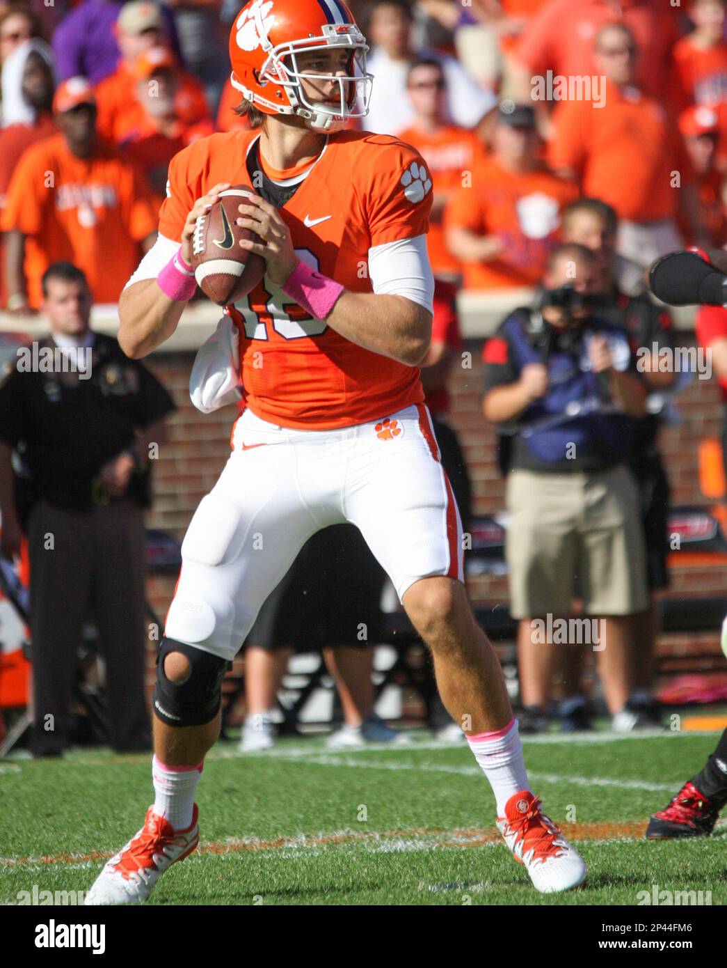 October 11, 2014: Cole Stoudt #18 drops back to pass during the NCAA ...
