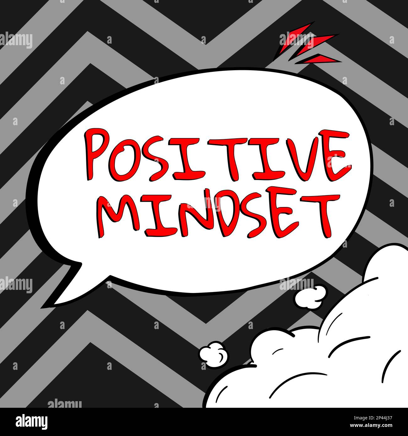 Sign displaying Positive Mindset. Conceptual photo mental and emotional ...