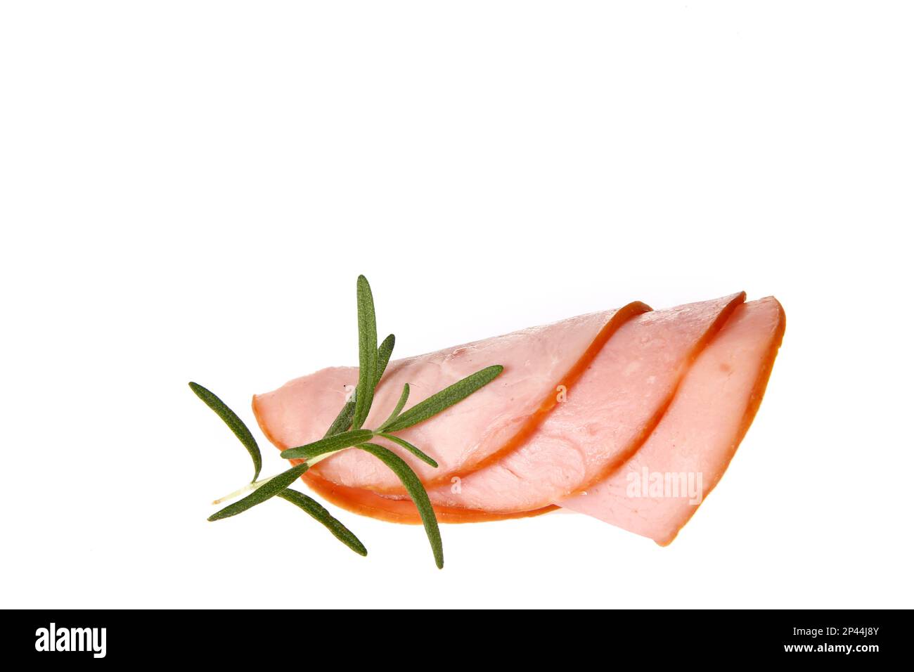 Pork ham slices of isolated on a white background, features Stock Photo ...