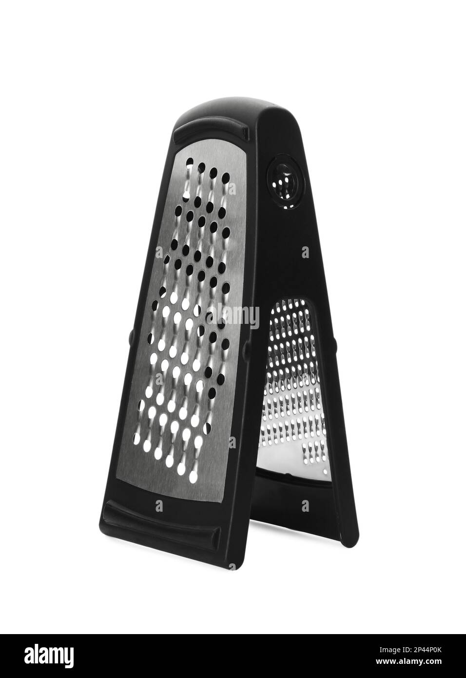 Stainless steel grater on white background. Kitchen utensil Stock Photo ...