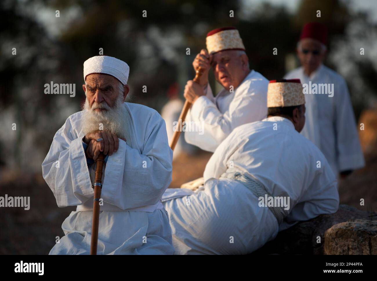 Members of the ancient Samaritan community gather during a pilgrimage ...