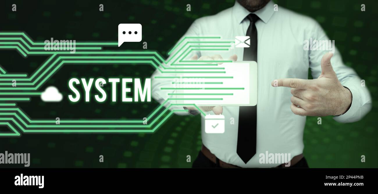Text caption presenting System. Business approach set of things working ... Text caption presenting System. Business approach set of things working ...