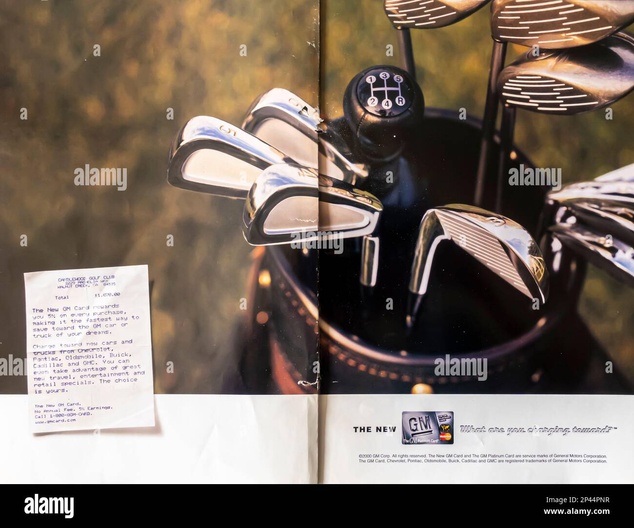 GM card advert in a Natgeo magazine May 2000. General Motors platinum ...