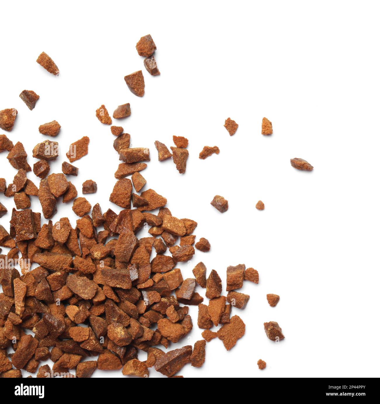 Pile of chicory granules isolated on white, top view Stock Photo - Alamy