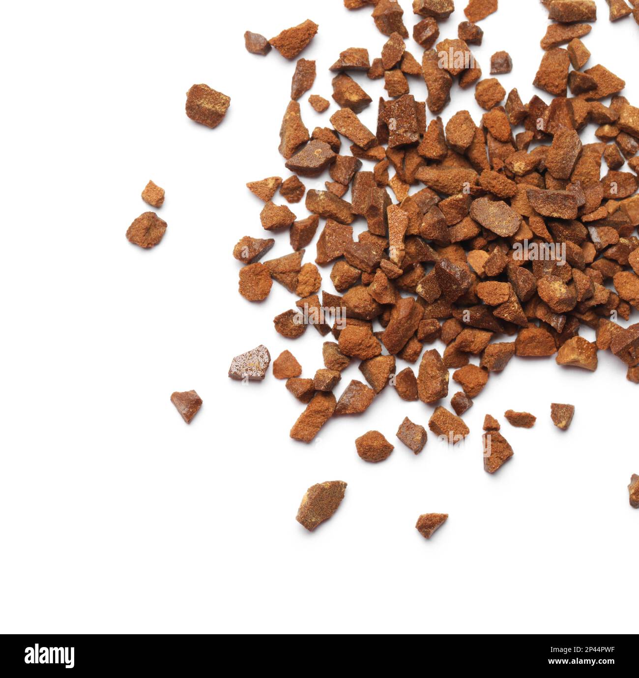 Pile of chicory granules isolated on white, top view Stock Photo - Alamy