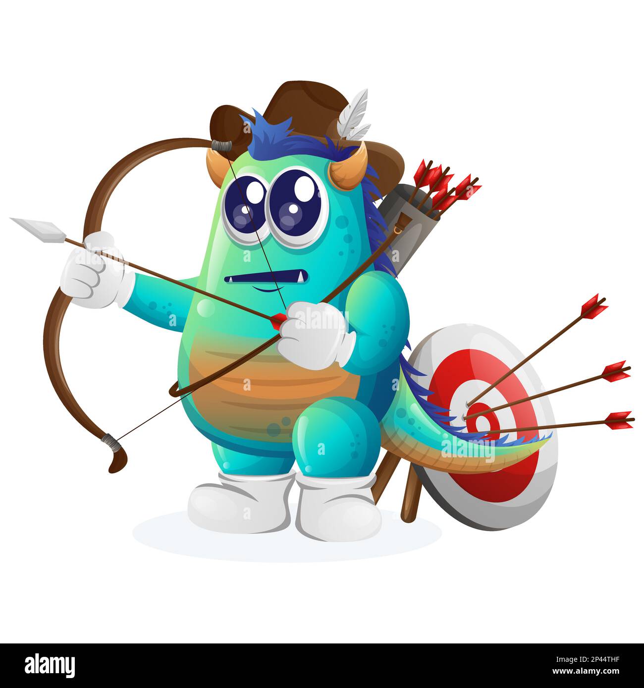 Child playing with bow and arrow Stock Vector Images - Alamy