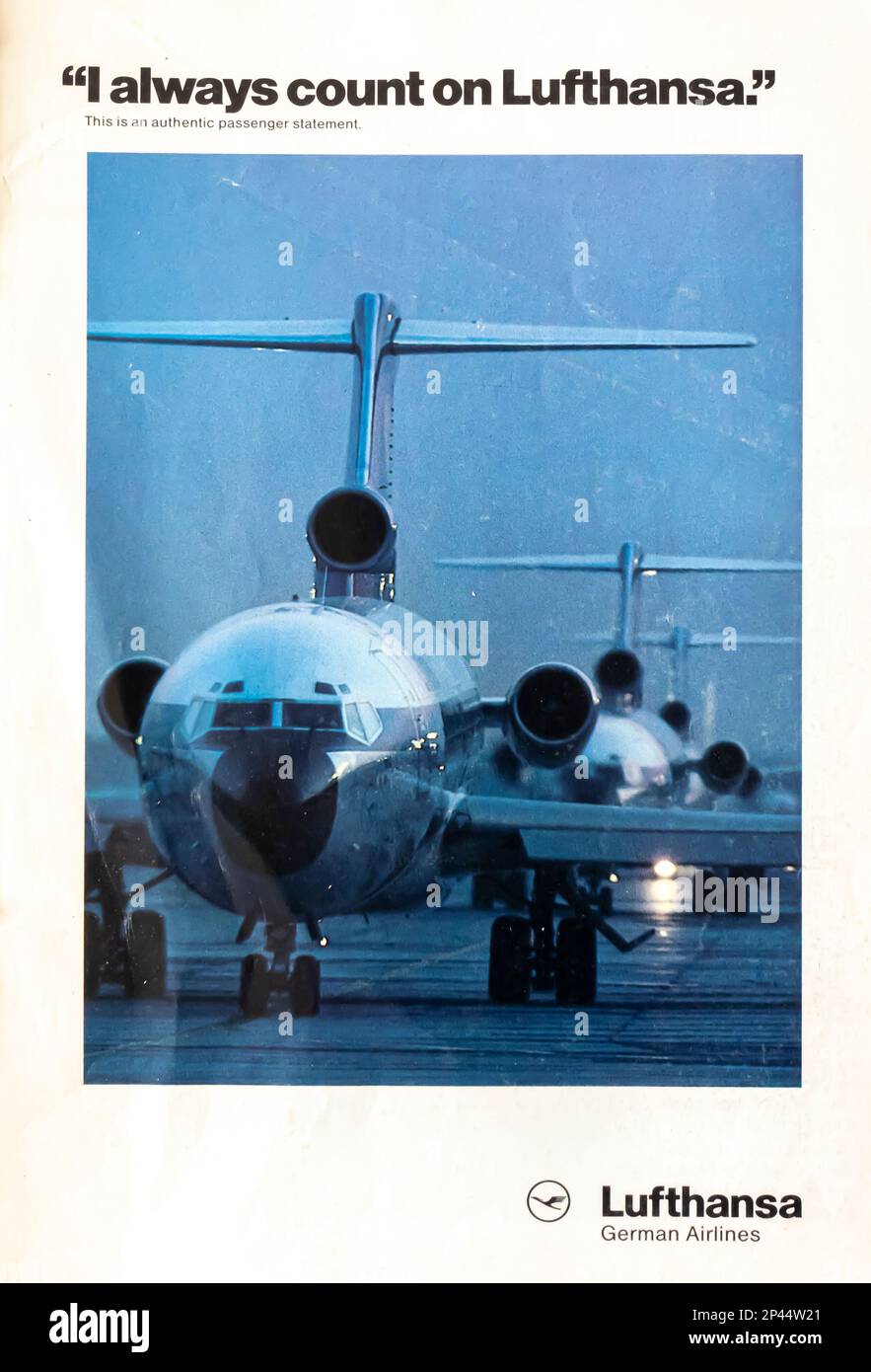 Lufthansa advertisement hi-res stock photography and images - Alamy