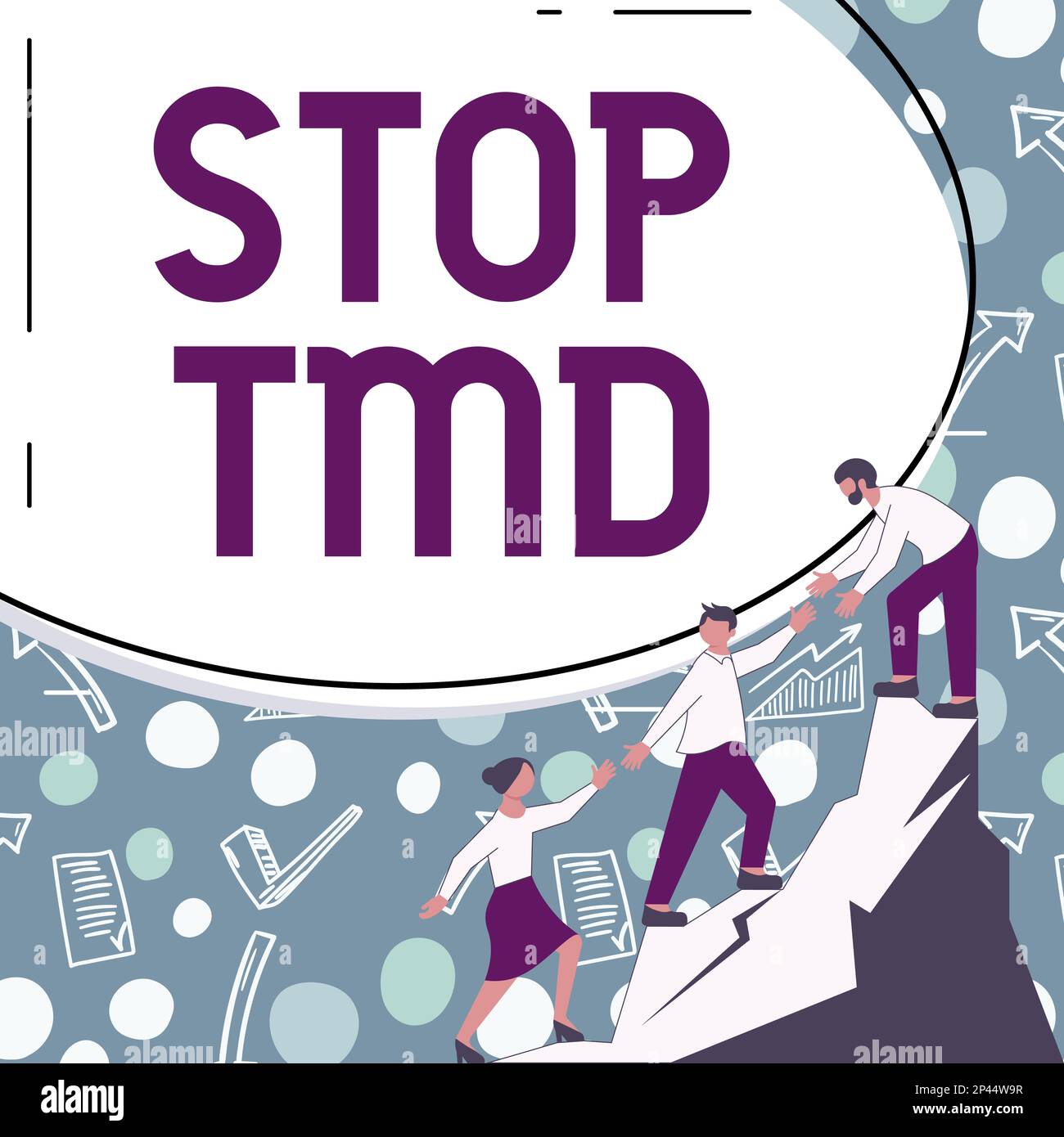 Text showing inspiration Stop Tmd. Business showcase Prevent the ...