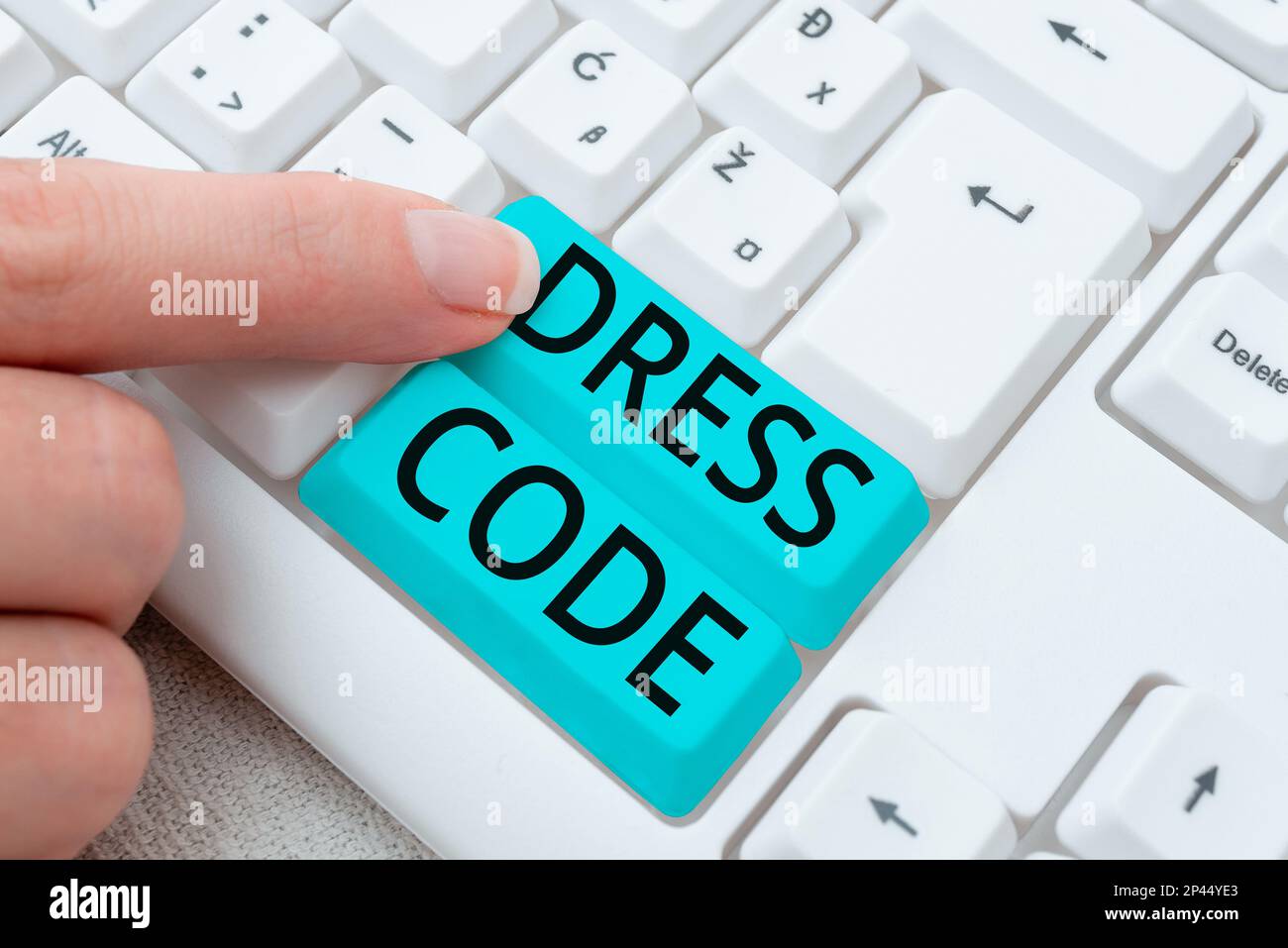 Sign displaying Dress Code. Concept meaning an accepted way of dressing ...