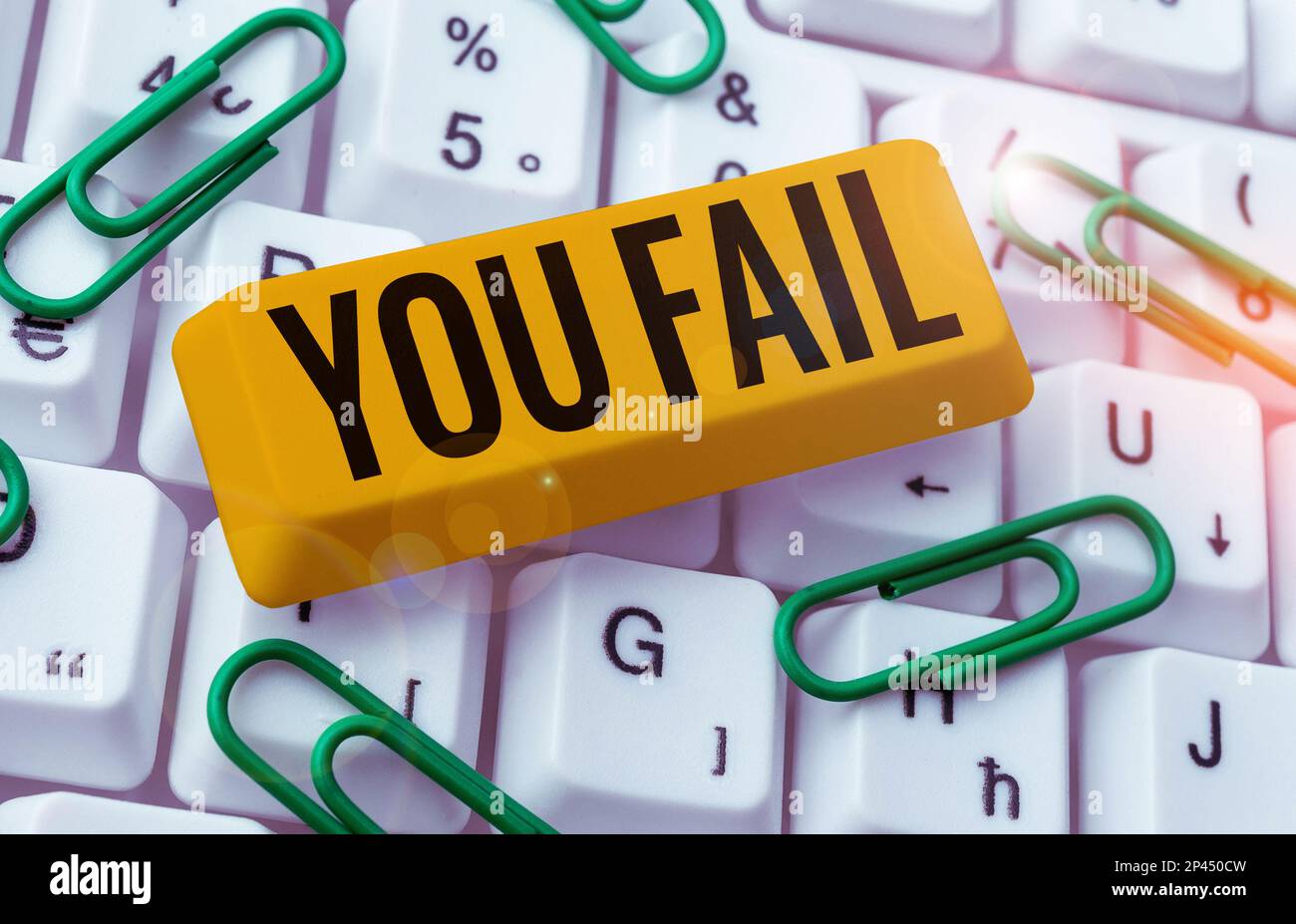 Conceptual display You Fail. Concept meaning not able to live up to ...