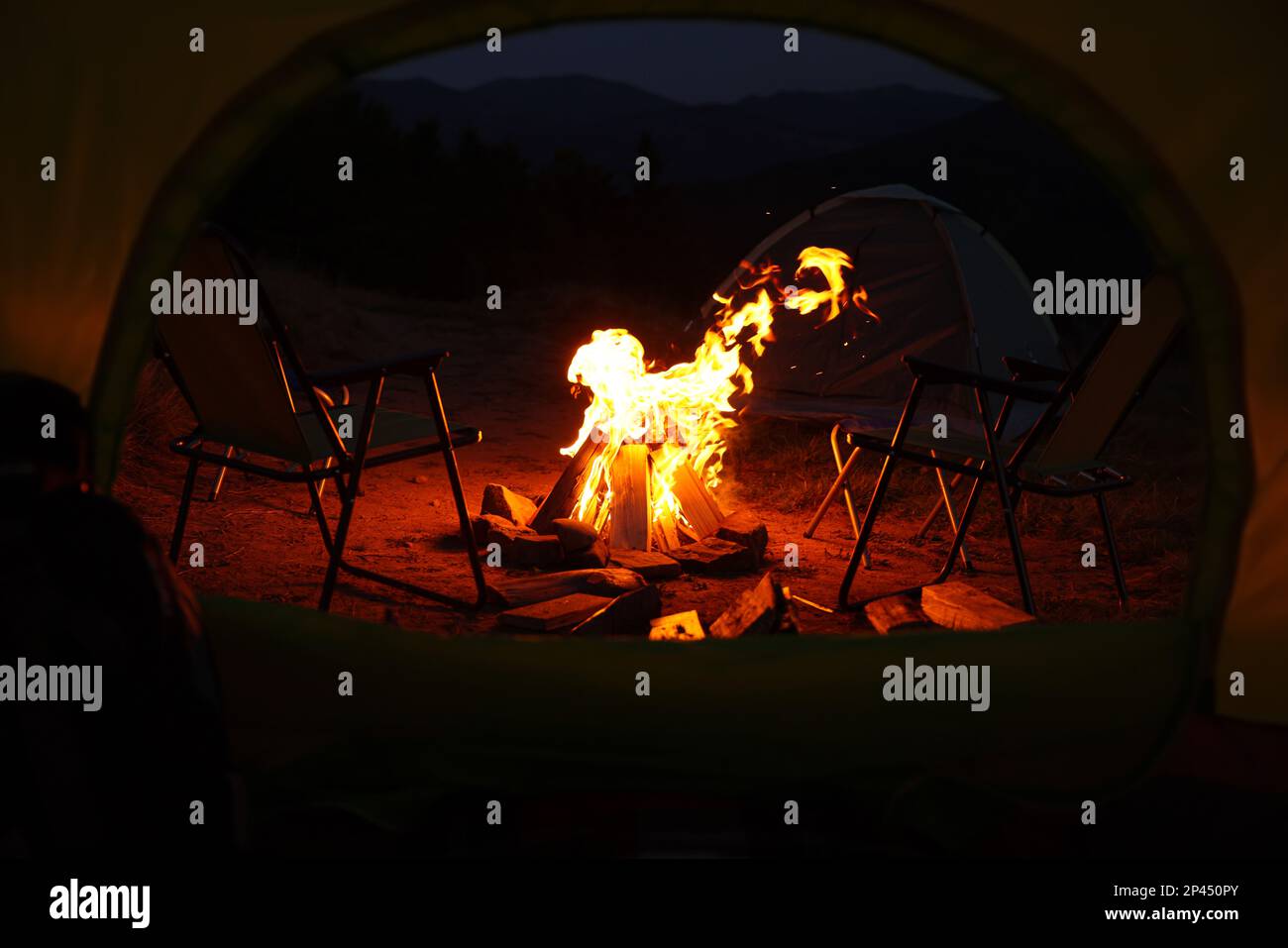View burning bonfire in summer hi-res stock photography and images - Alamy