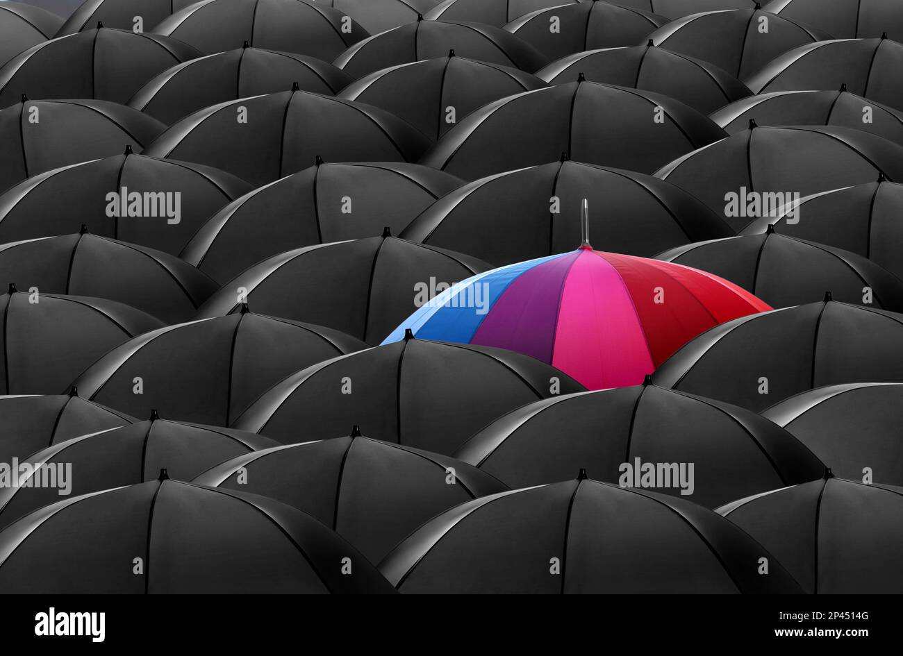 Team standing black umbrella hi-res stock photography and images - Alamy