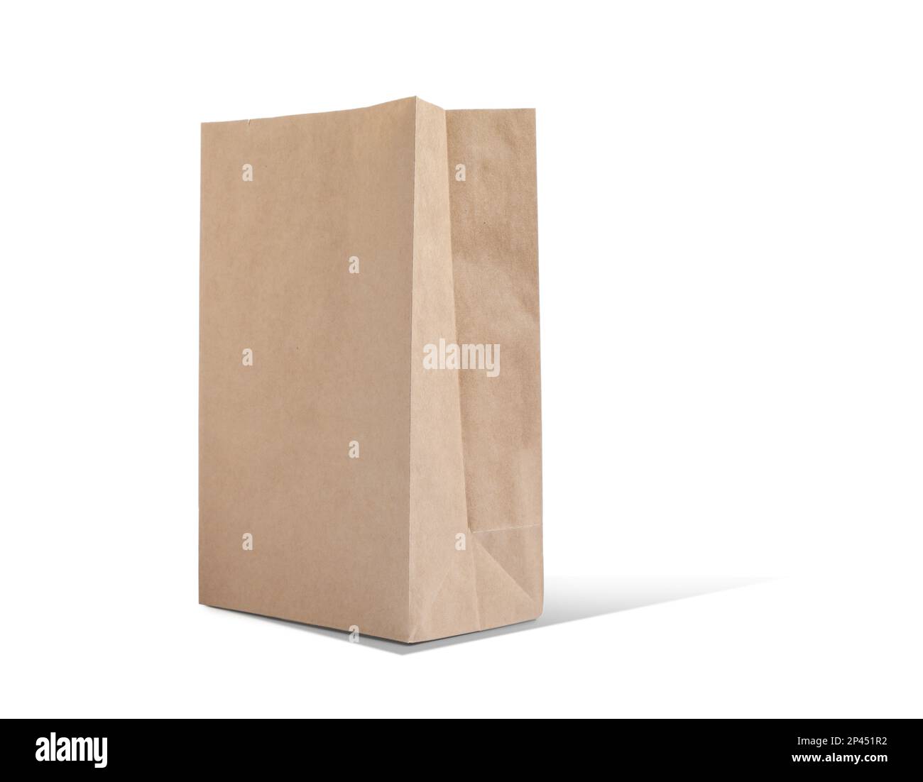 New open paper bag on white background Stock Photo - Alamy