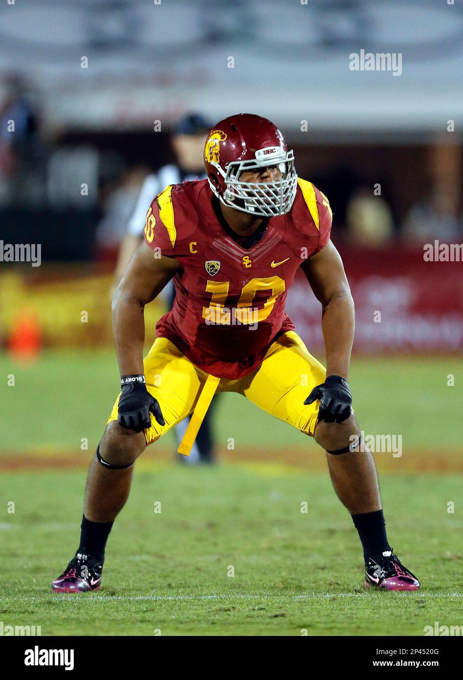 October 04, 2014 USC Trojans linebacker Hayes Pullard (10) during the ...
