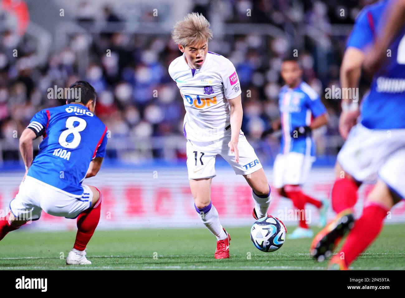 NHK Spring Mitsuzawa Football Stadium, Kanagawa, Japan. 3rd Mar, 2023. Mitsuta Makoto (Sanfrecce ...