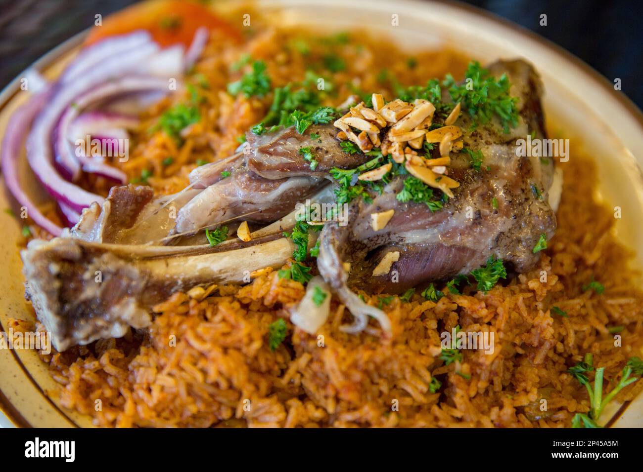 Braised lamb shank for dinner Stock Photo - Alamy
