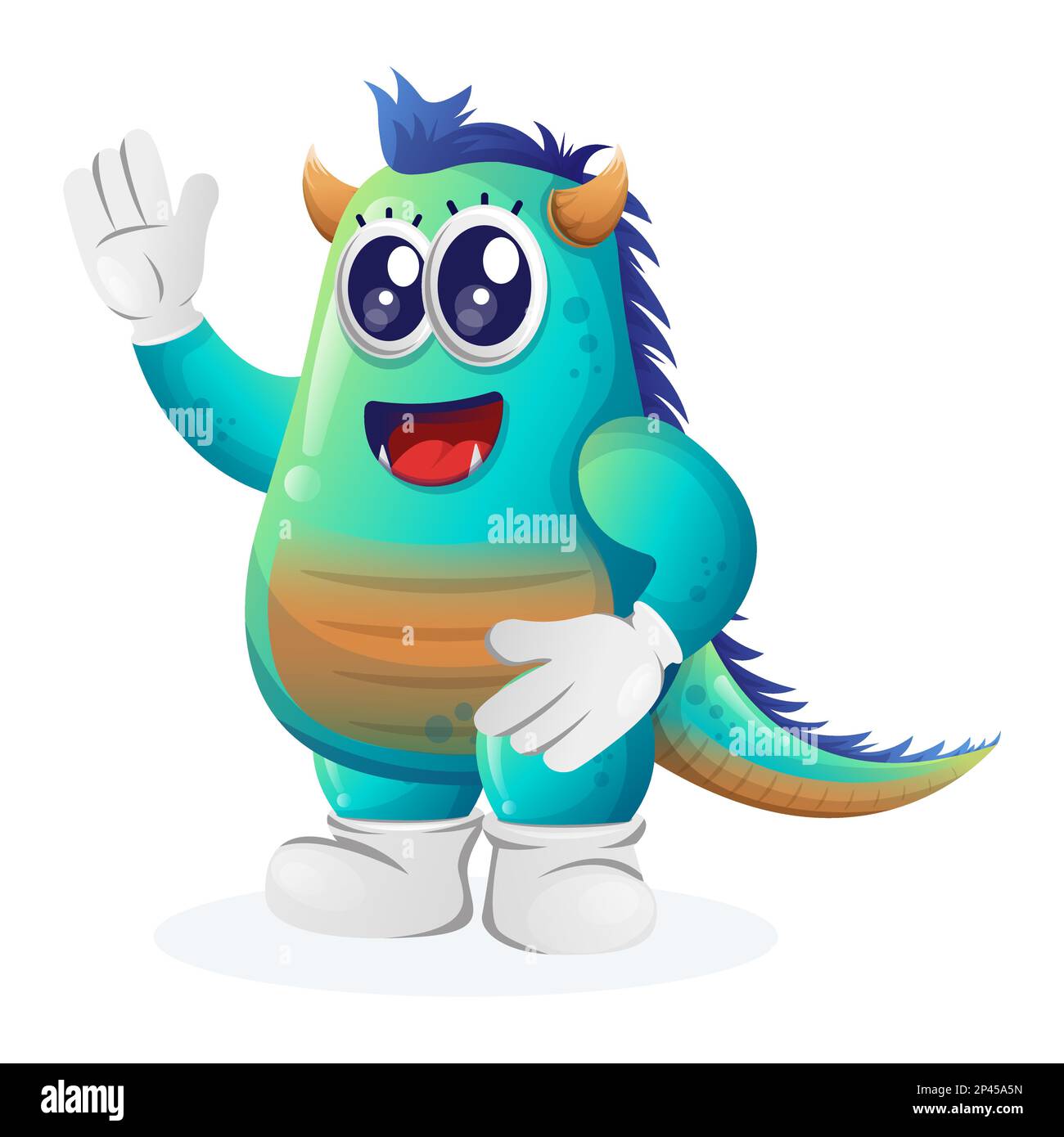 Kids waving goodbye Stock Vector Images - Alamy