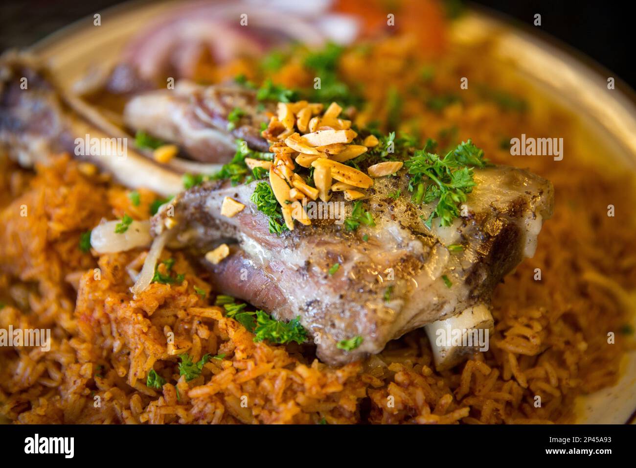 Braised lamb shank for dinner Stock Photo - Alamy