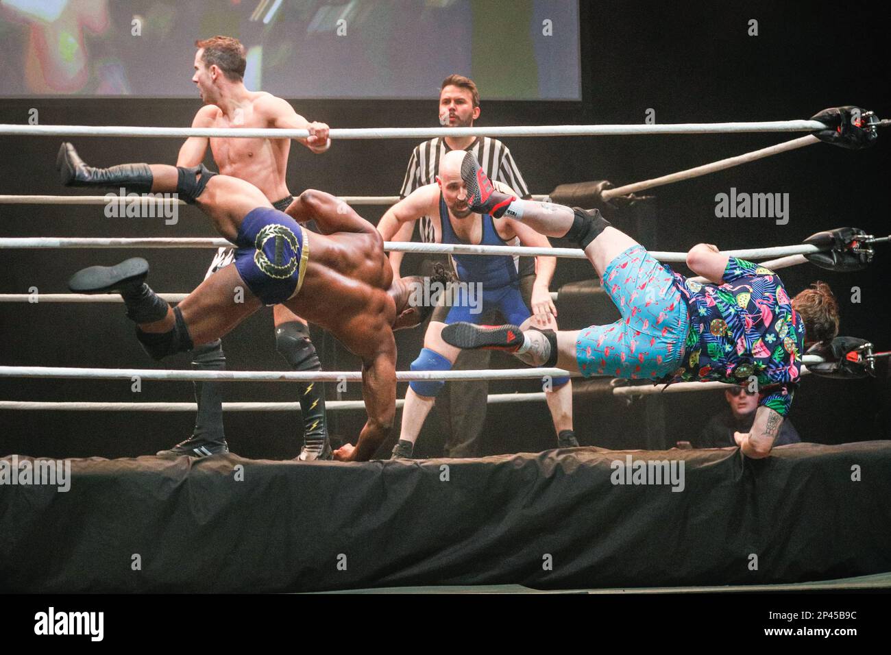 London, UK, 05th Mar 2023. 'Max and Ivan's "The Wrestling" ' sees well ...