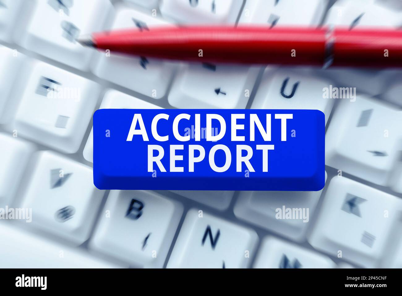 Conceptual caption Accident Report. Business concept A form that is ...