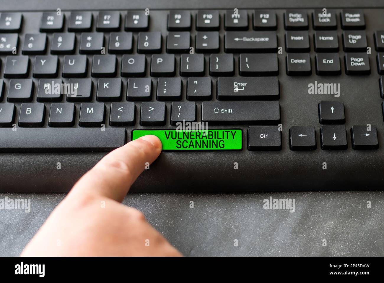 Text caption presenting Vulnerability Scanning. Word Written on ...
