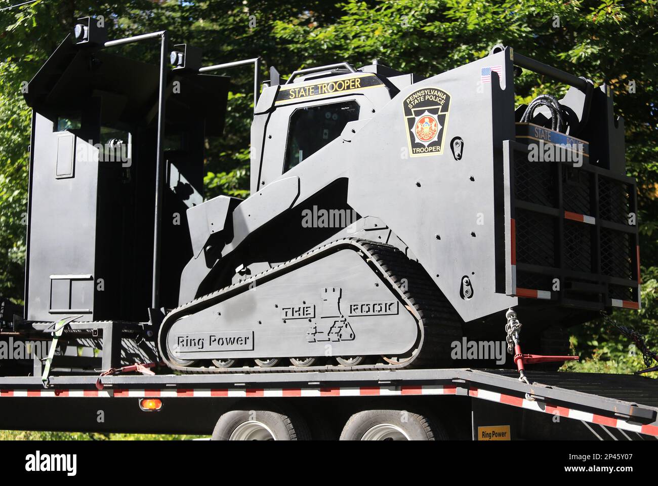 The Rook, a Pennsylvania State Police critical incident vehicle remains ...