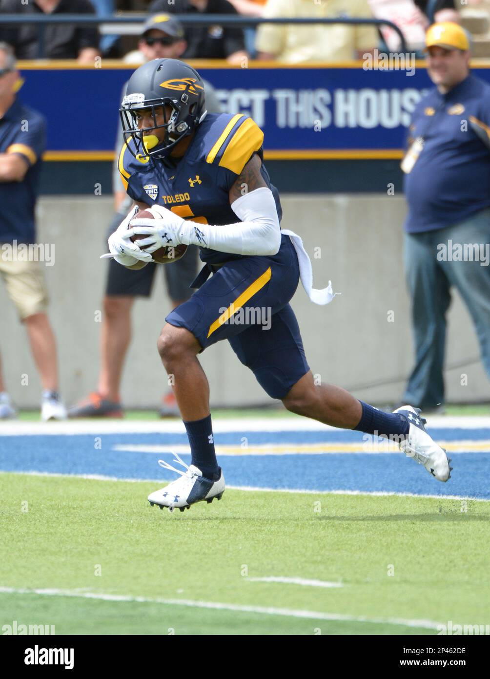 Toledo Rockets Kishon Wilcher (6) during a game against the Missouri ...