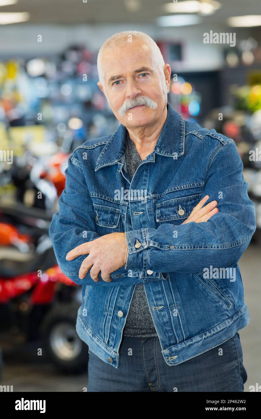 Motorcycle sales man hi-res stock photography and images - Alamy