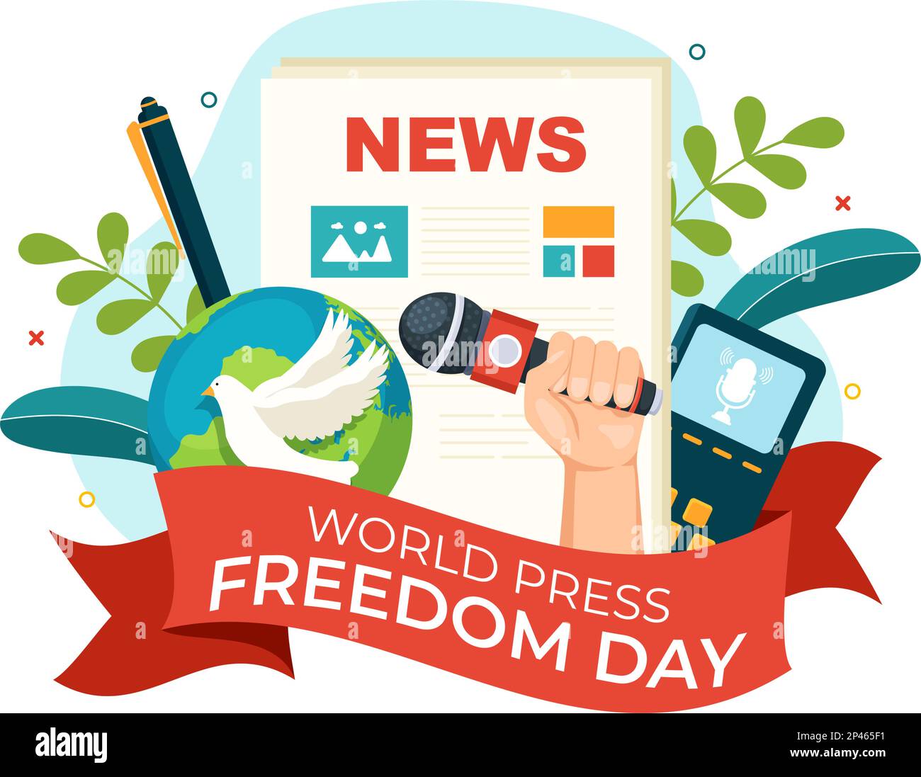 Freedom of the press political cartoon Stock Vector Images - Alamy
