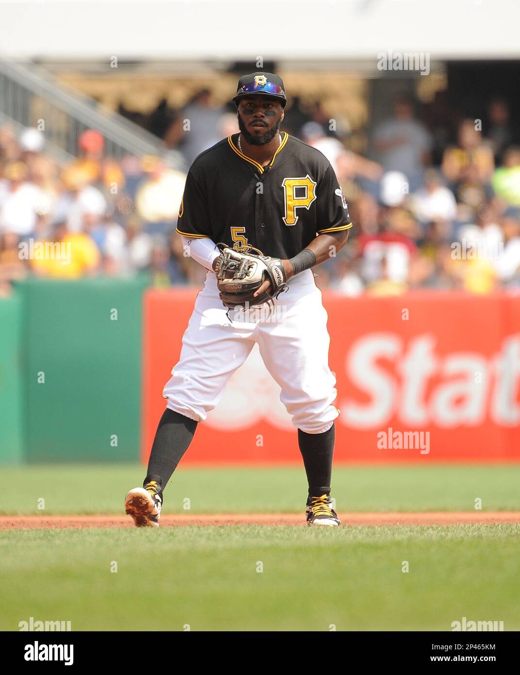 Pittsburgh Pirates Josh Harrison (5) during a game against the St ...