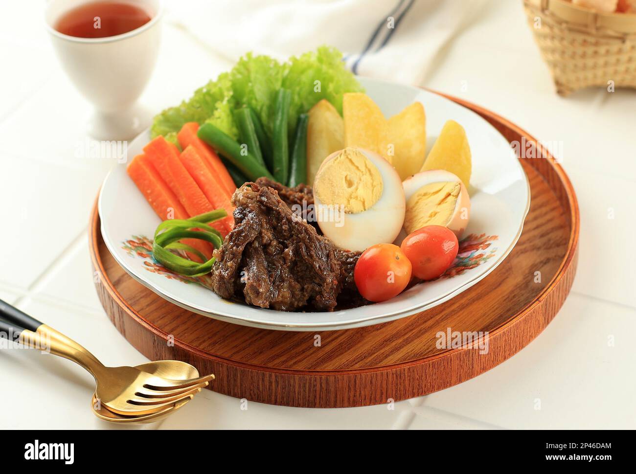 Selat Solo, Braised Beef Steak in Sweet Soy Sauce with Eggs, Potato ...