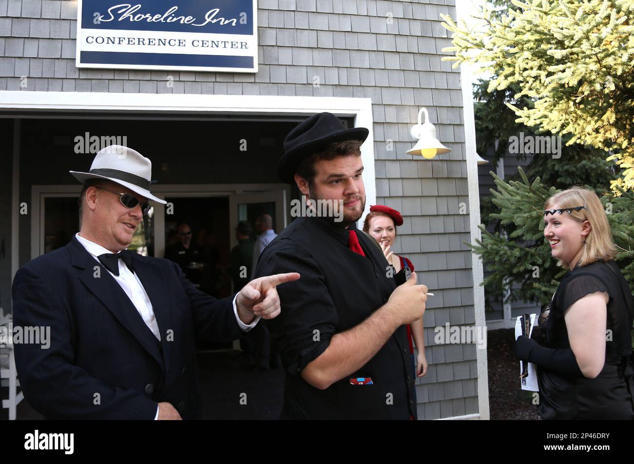 From left, Speakeasy Door Men, Jim Royce of Coopersville, Tim Hegedus ...