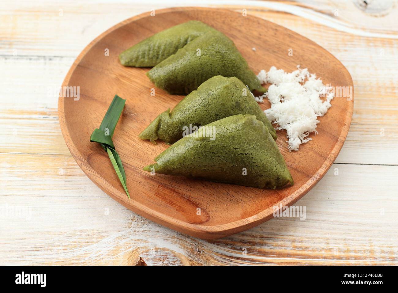 Apang Panas Bugis with Pandan. Steamed Cake Made from Rice Flour with ...