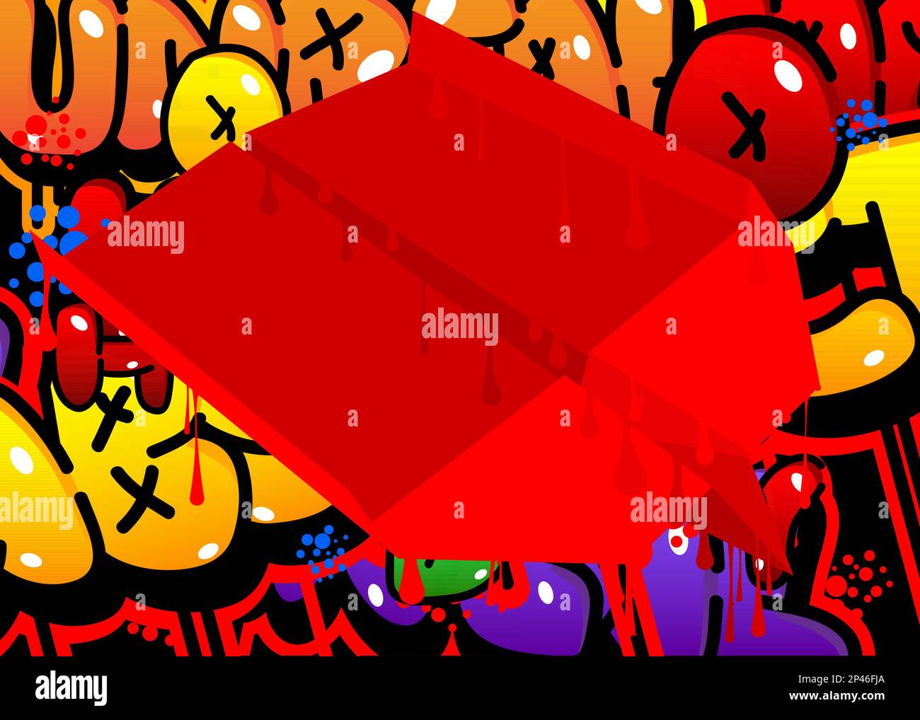 Graffiti Paper Airplane. Abstract modern street art decoration ...