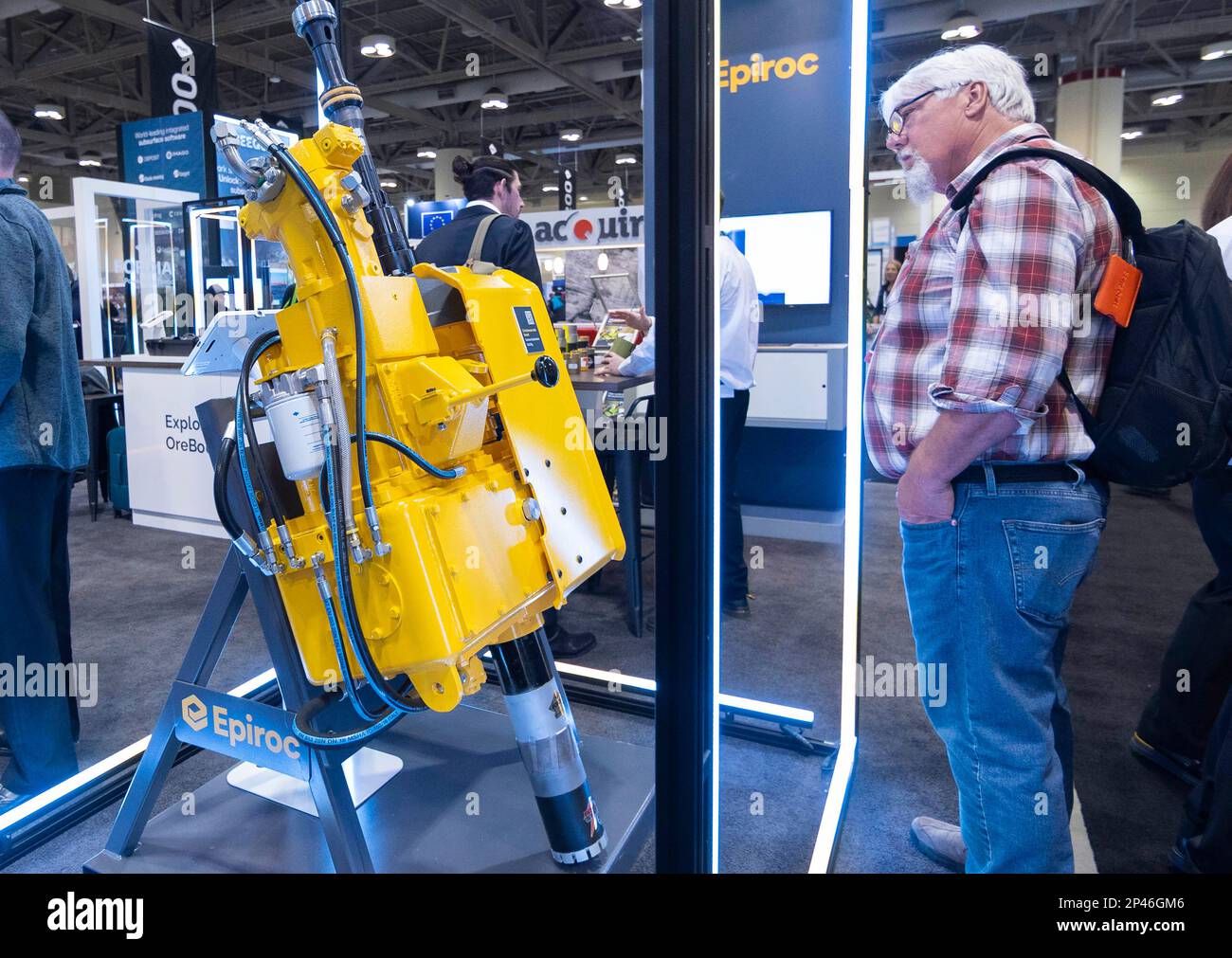 Toronto, Canada. 5th Mar, 2023. A man looks at a surface exploration ...
