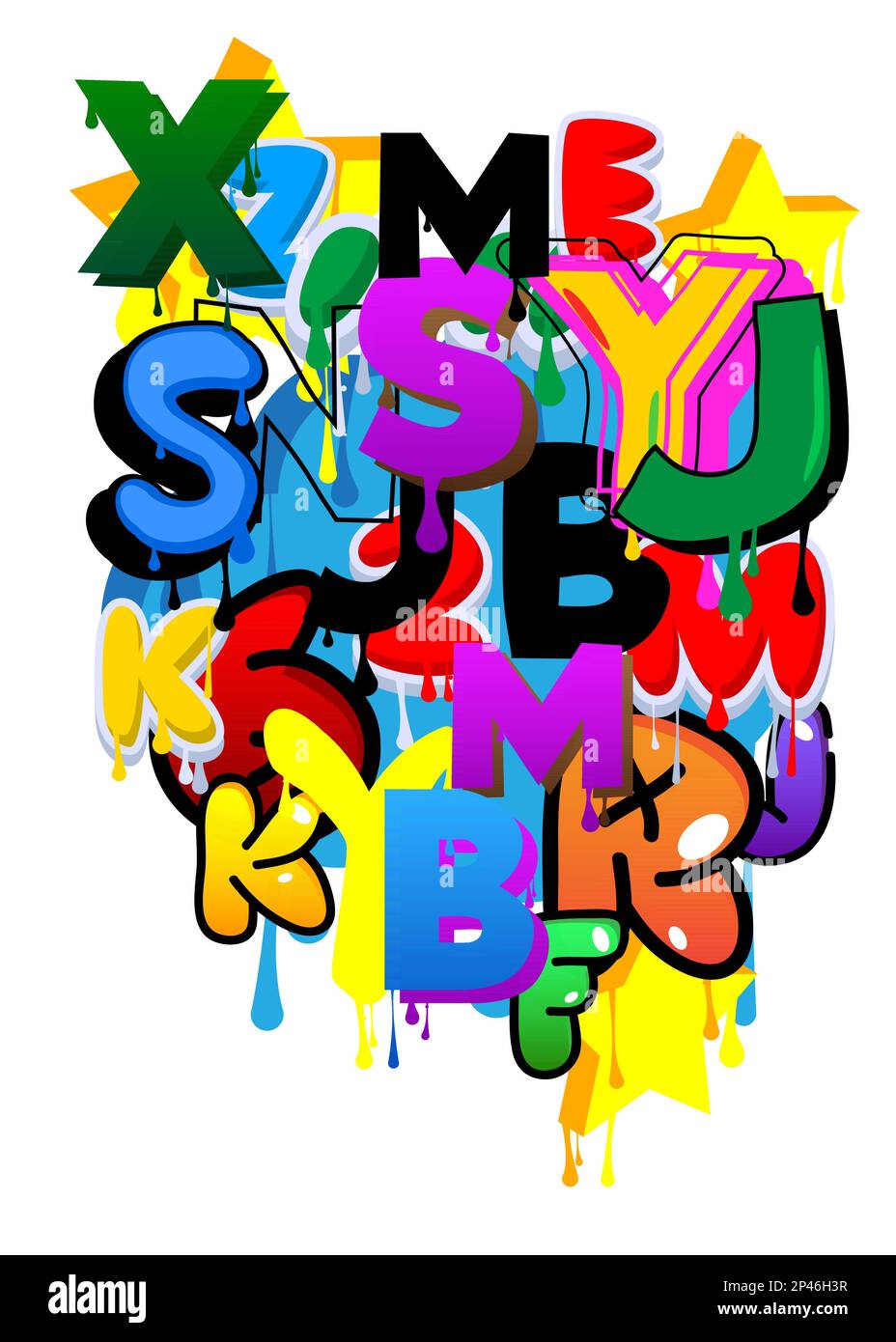 Spray paint alphabet hi-res stock photography and images - Alamy