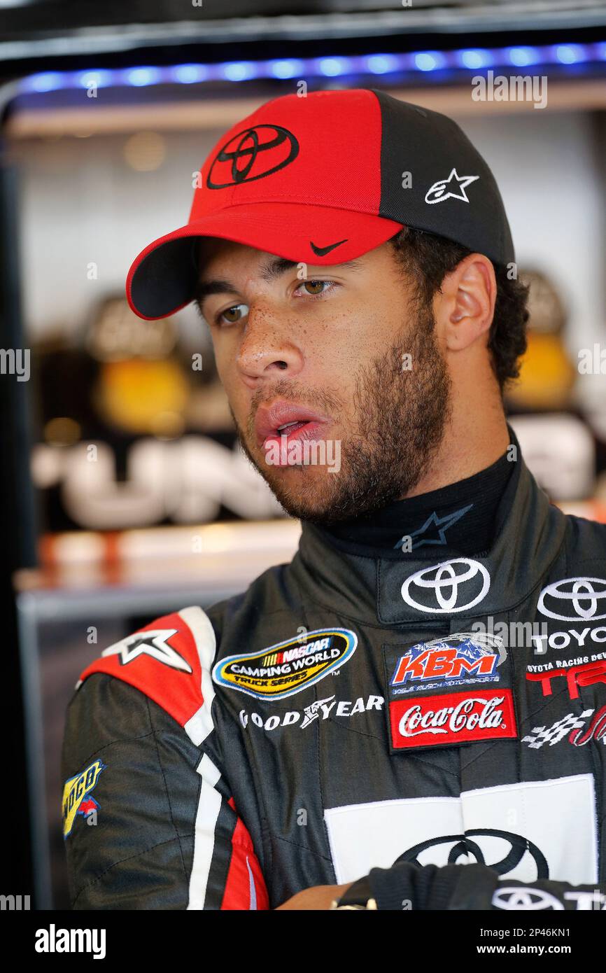 Darrell Wallace Jr during practice for the NASCAR Truck Series Lucas ...