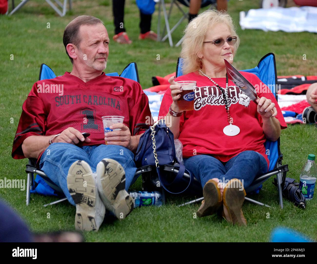 Gerald Freeman and Trema Kelly take in the sights and sounds during the ...