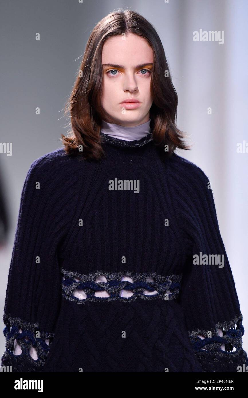 Paris, France. 28th Feb, 2023. A model walks on the runway at the Mame ...
