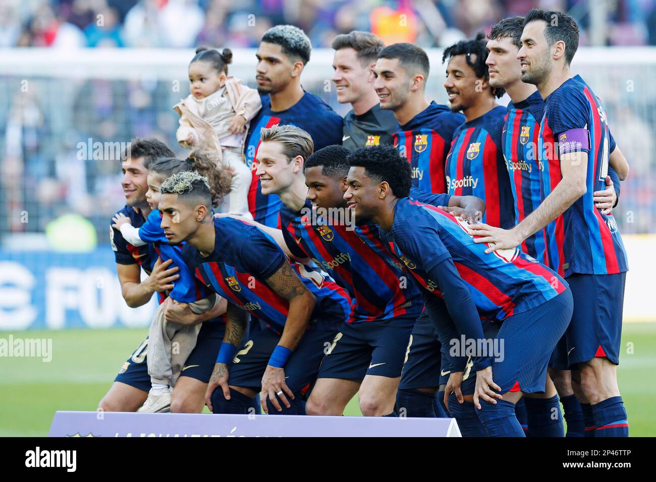 Barcelona, Spain. Credit: D. 5th Mar, 2023. Barcelona team group line ...