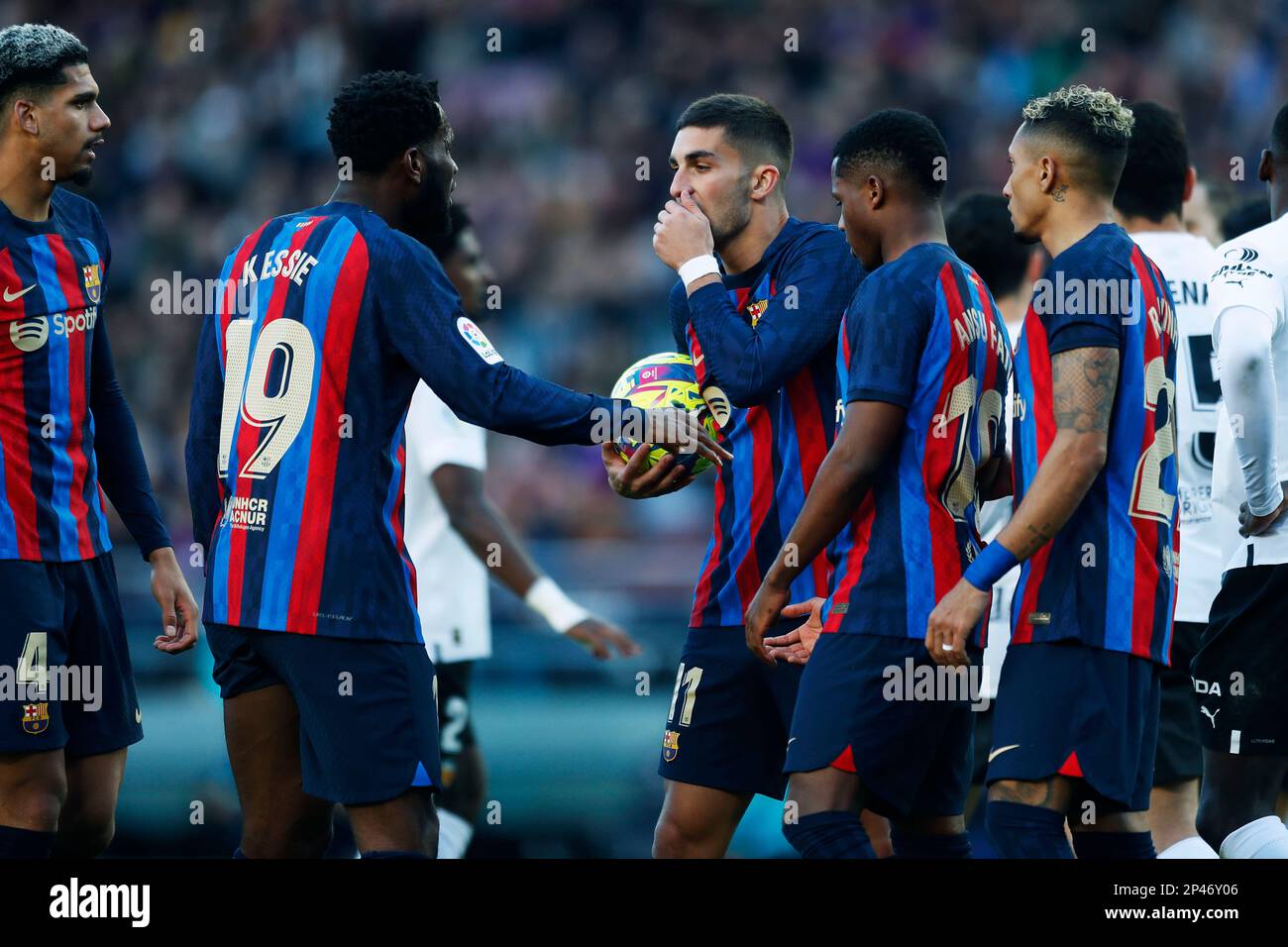Barcelona, Spain. Credit: D. 5th Mar, 2023. Franck Kessie, Ferran ...
