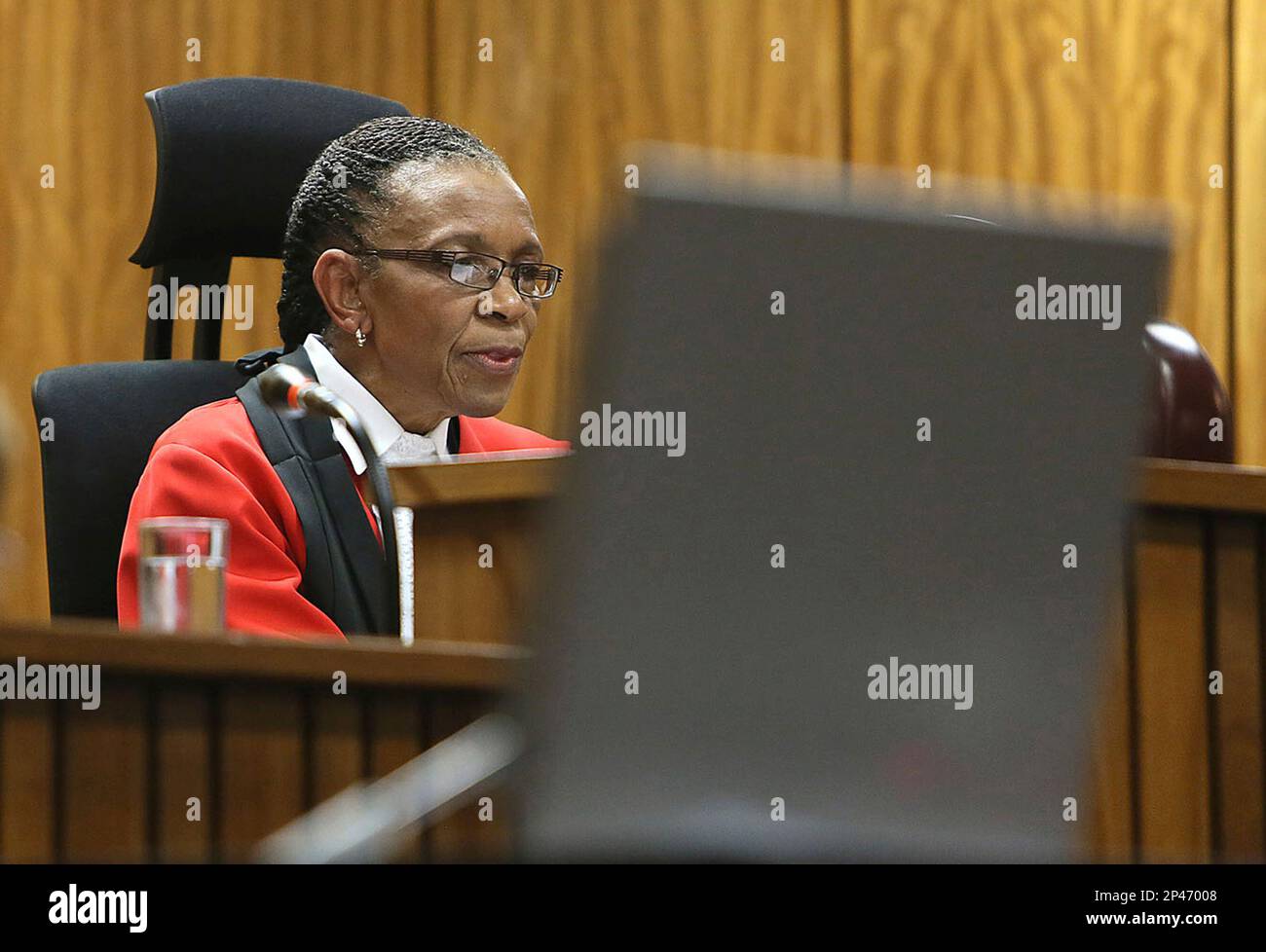 Judge Thokozile Masipa delivers her judgement in court in Pretoria ...