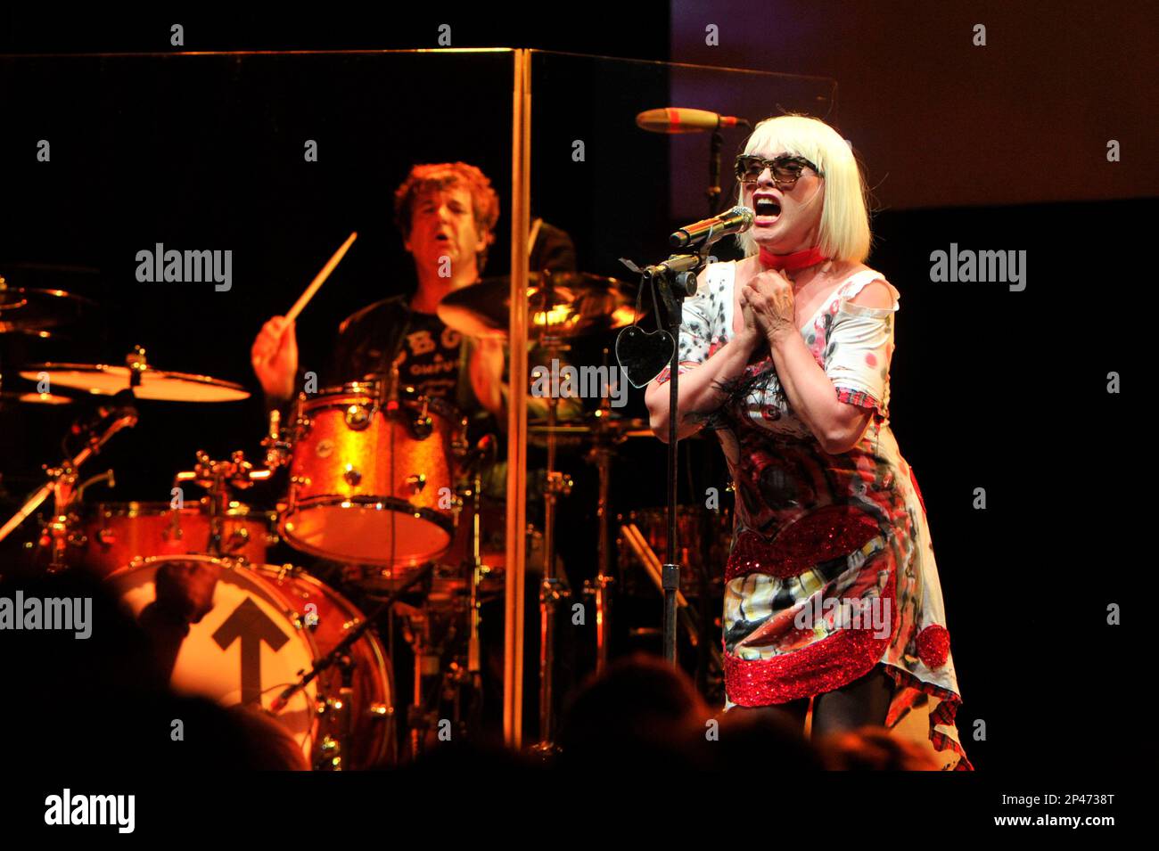 Debbie Harry, lead vocalist and co-founder of the US rock band Blondie ...