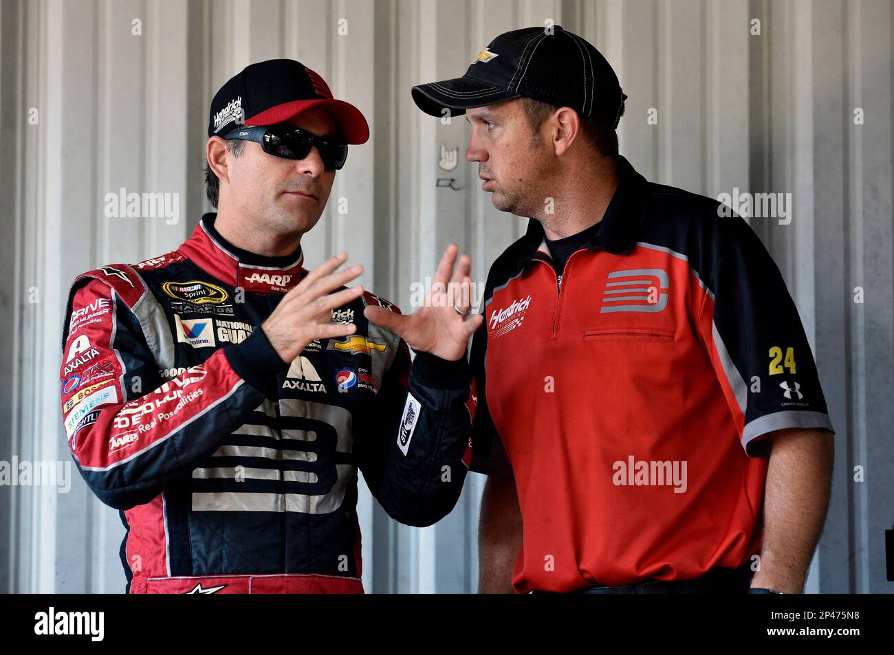 Jeff Gordon and Jason Ingle during practice for the NASCAR Sprint Cup ...