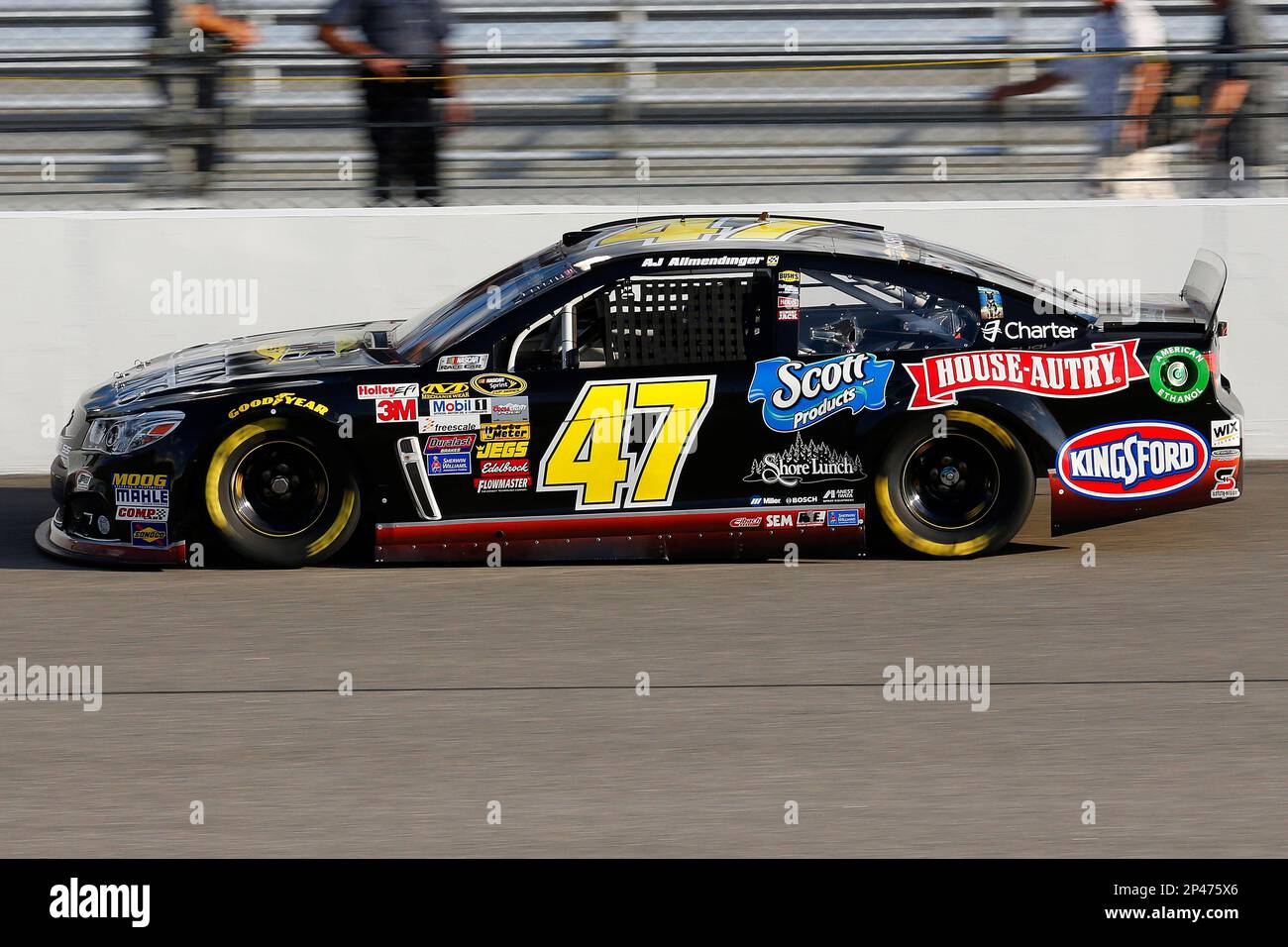 AJ Allmendinger during qualifying for the NASCAR Federated Auto Parts ...