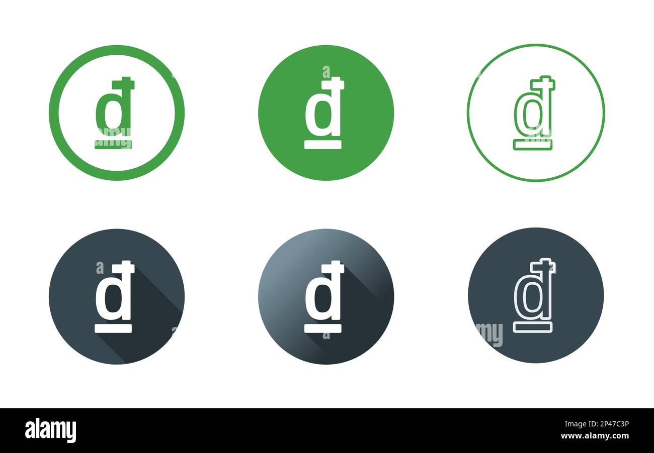 Vietnamese Dong Symbol Icon Set Stock Vector Image & Art - Alamy