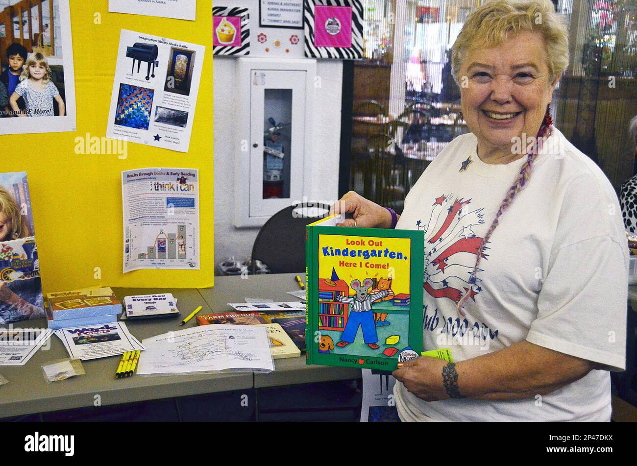 In this photo taken Aug. 23, 2014, Sandi Hicks, a Juneau Emblem Club ...