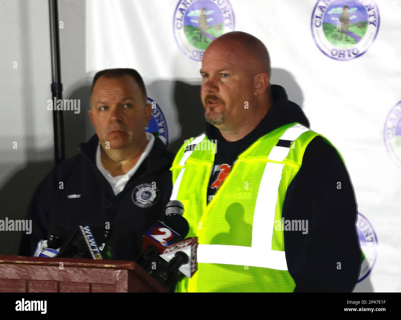 Norfolk Southern general manager Kraig Barner answers questions at a ...